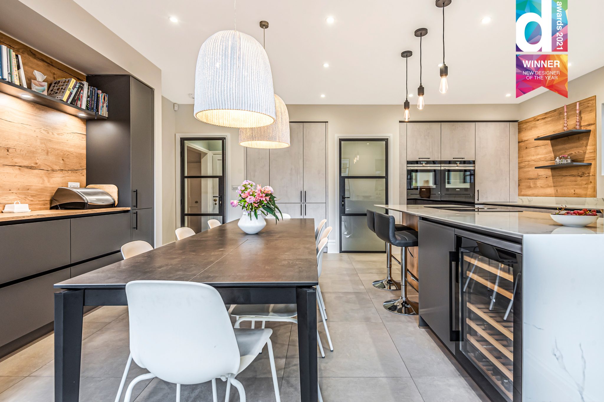 A Modern Family Kitchen with an Industrial Edge
