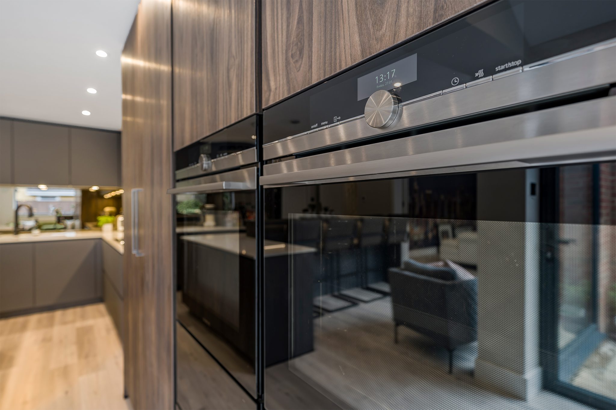 A Contemporary Industrial Kitchen Design with Bar Area