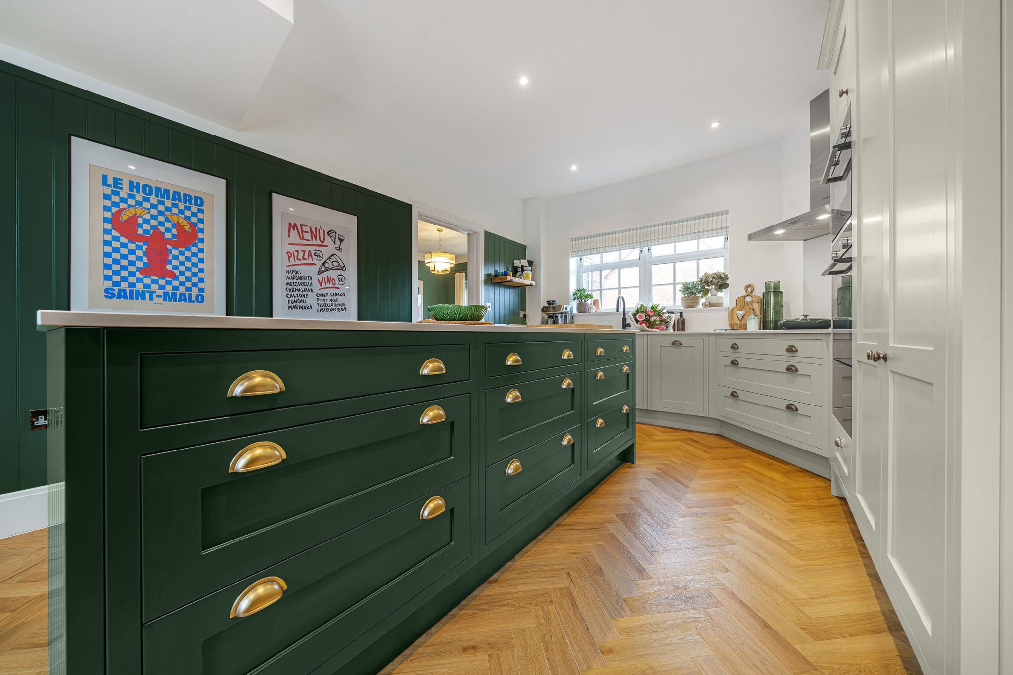 A Stylish Green Shaker Kitchen by the Kitchen Experts at KCA
